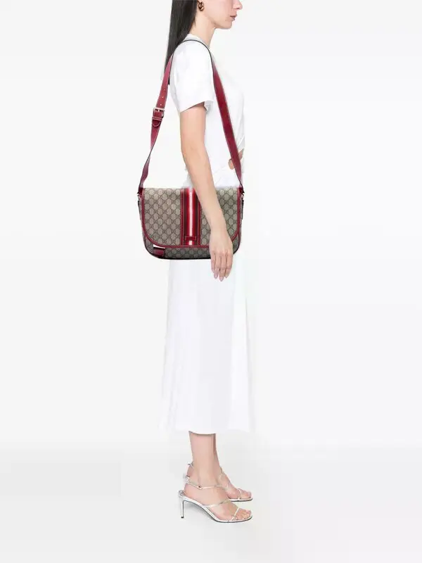 Gucci Gg Supreme Web Crossbody Bag