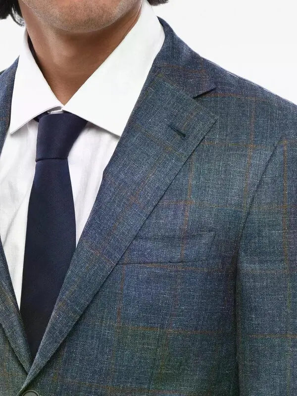 Corneliani Single-breasted Checked Blazer
