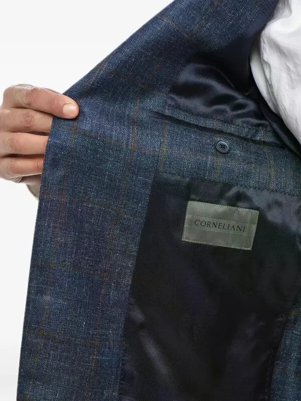 Corneliani Single-breasted Checked Blazer
