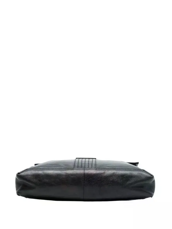 Fendi Leather Maxi Baguette Flap Shoulder Bag