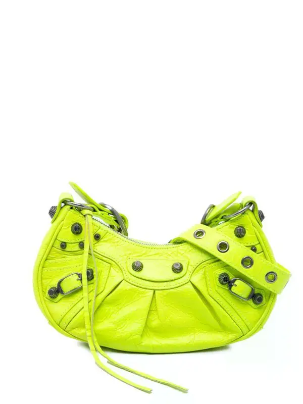 Balenciaga 2010 Lambskin Motocross Le Cagole Xs Crossbody Bag - Yellow
