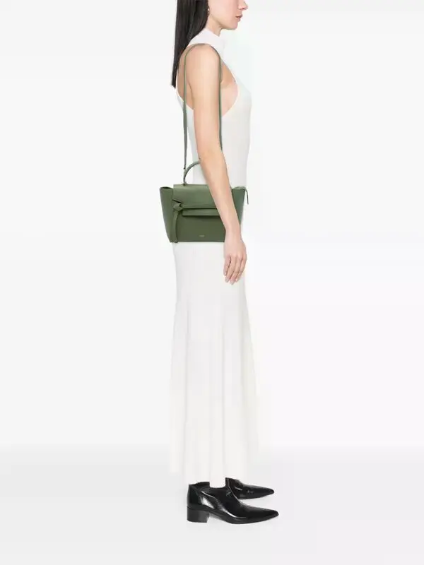 Celine Micro Grained Calfskin Belt Bag Satchel - Green