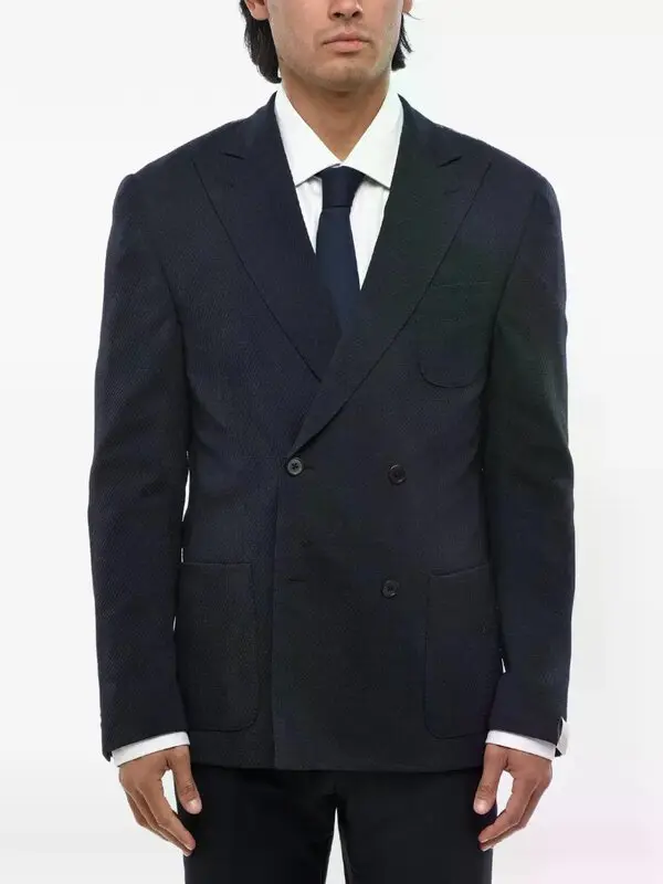 Corneliani Textured Double-breasted Blazer