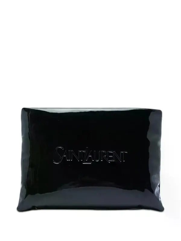 Saint Laurent Patent Puffy Pouch Clutch Bag