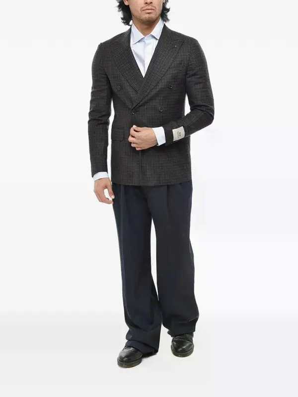 Corneliani Double-breasted Checked Blazer