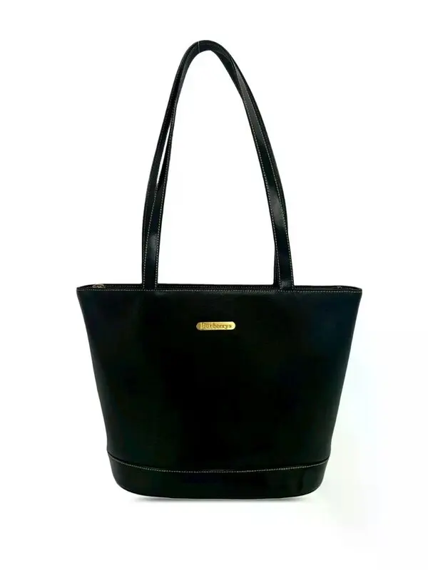 Burberry 1990-2000 Leather Tote Bag