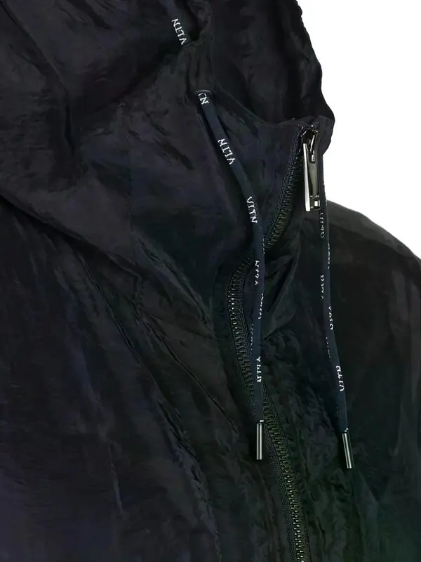 Valentino Garavani Logo-patch Hooded Zip-up Jacket