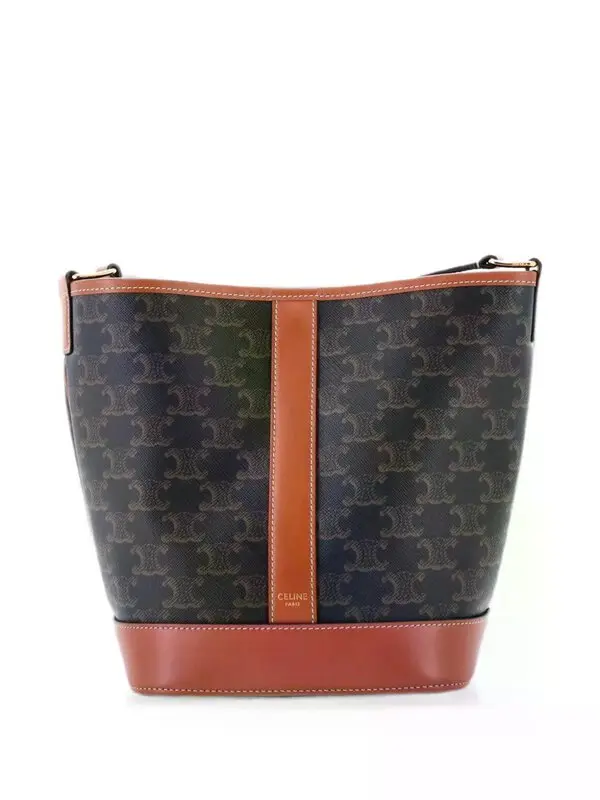 Celine Triomphe Coated Canvas Small Bucket Bag