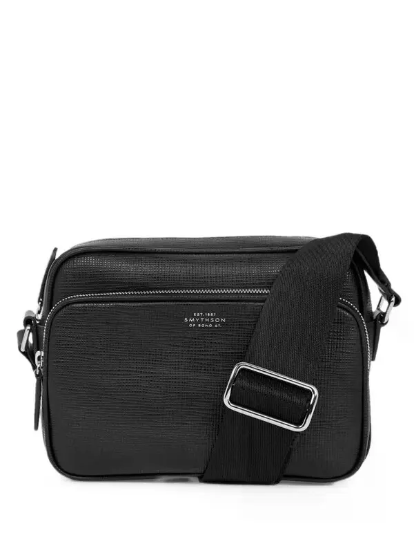 Smythson Panama-leather Double-zip Crossbody Bag