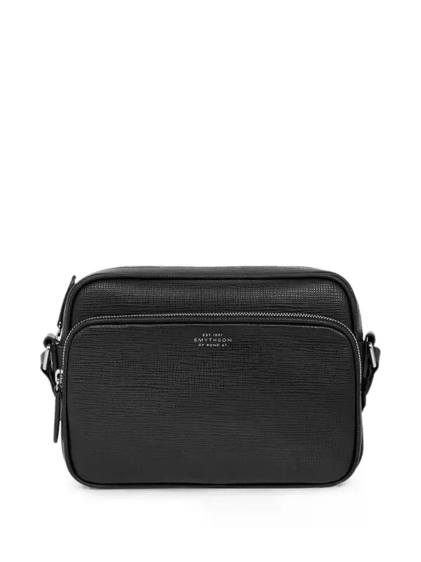 Smythson Panama-leather Double-zip Crossbody Bag