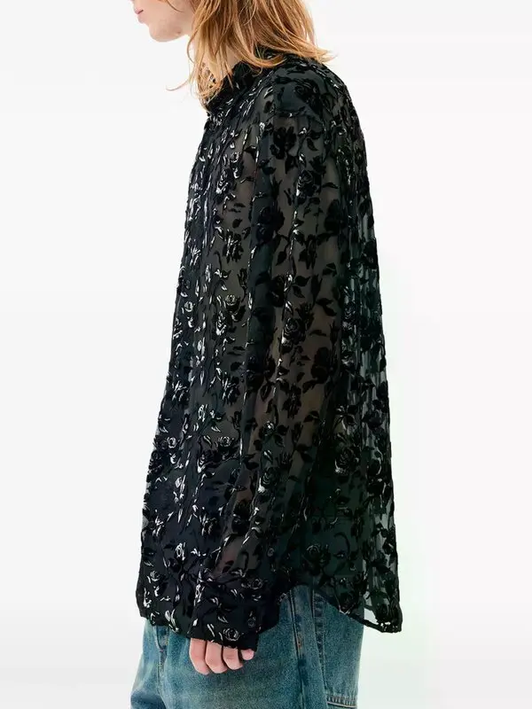 ANN DEMEULEMEESTER Andre Floral-devoré Shirt