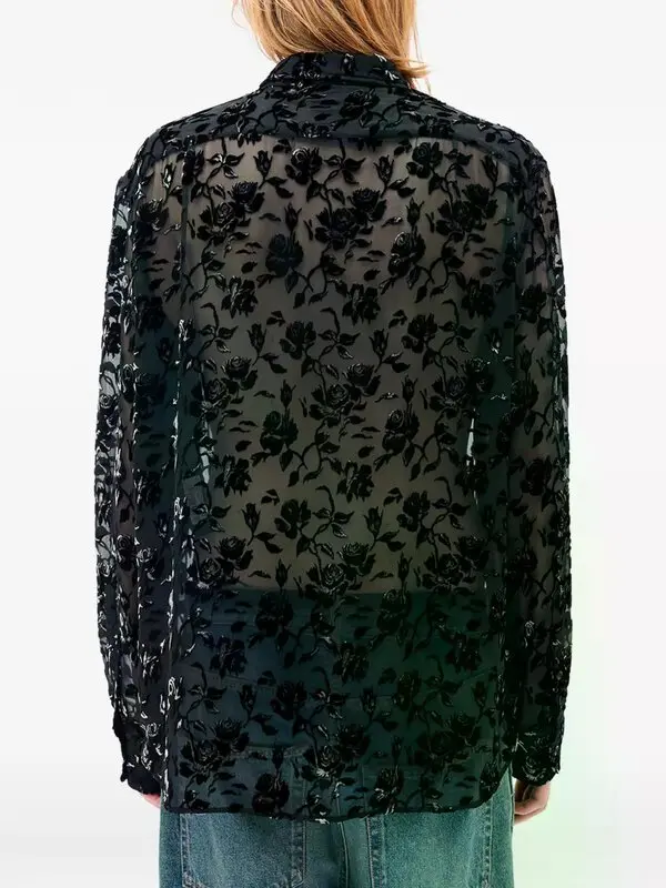 ANN DEMEULEMEESTER Andre Floral-devoré Shirt