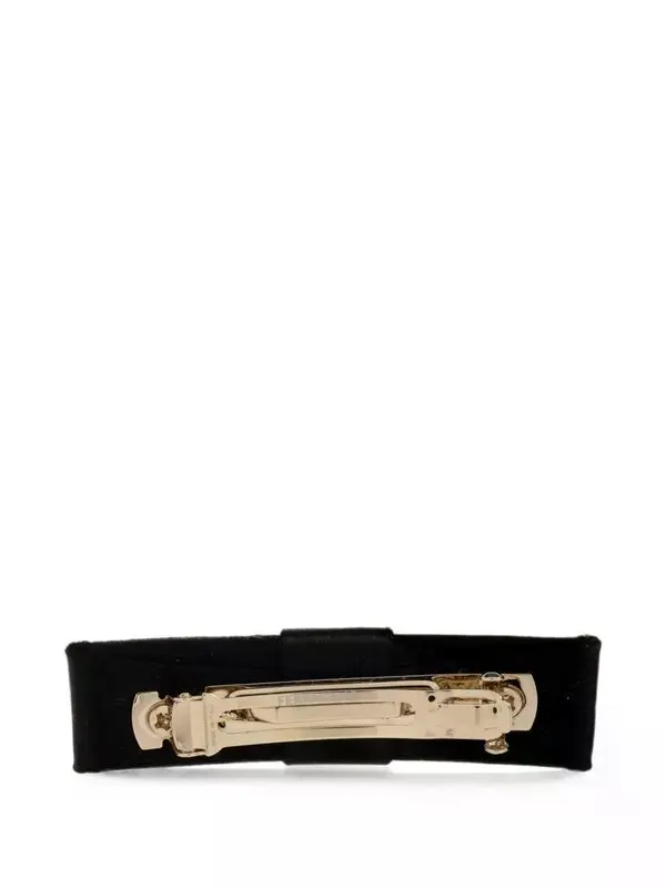 FERRAGAMO Logo Plaque Satin Hair Clip