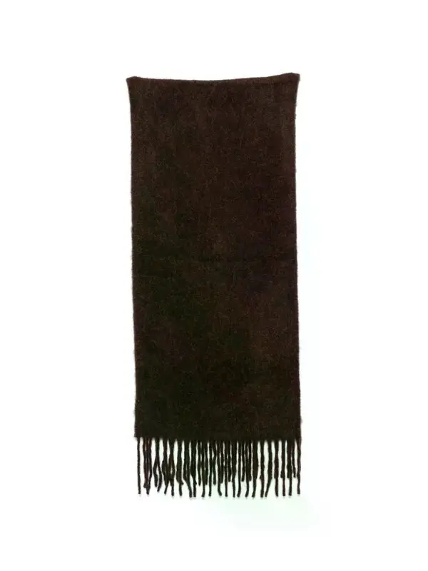 GOLDEN GOOSE Fringed-edge Scarf - Brown