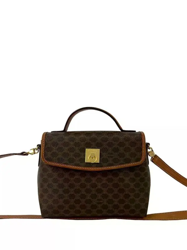 Celine 2012 Macadam Coated Canvas Satchel