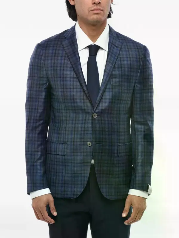 Corneliani Gate Checked Single-breasted Blazer