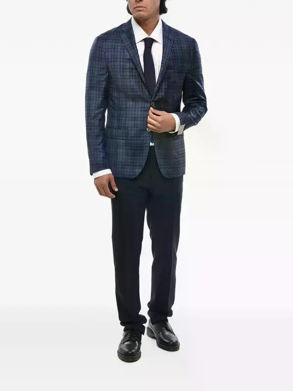 Corneliani Gate Checked Single-breasted Blazer