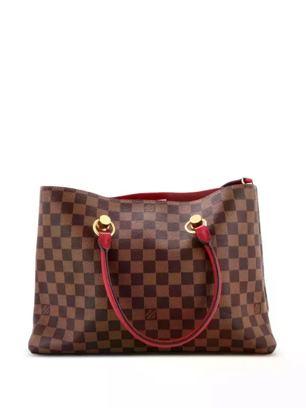 LOUIS VUITTON Riverside Handbag Damier Leather Tote - Brown