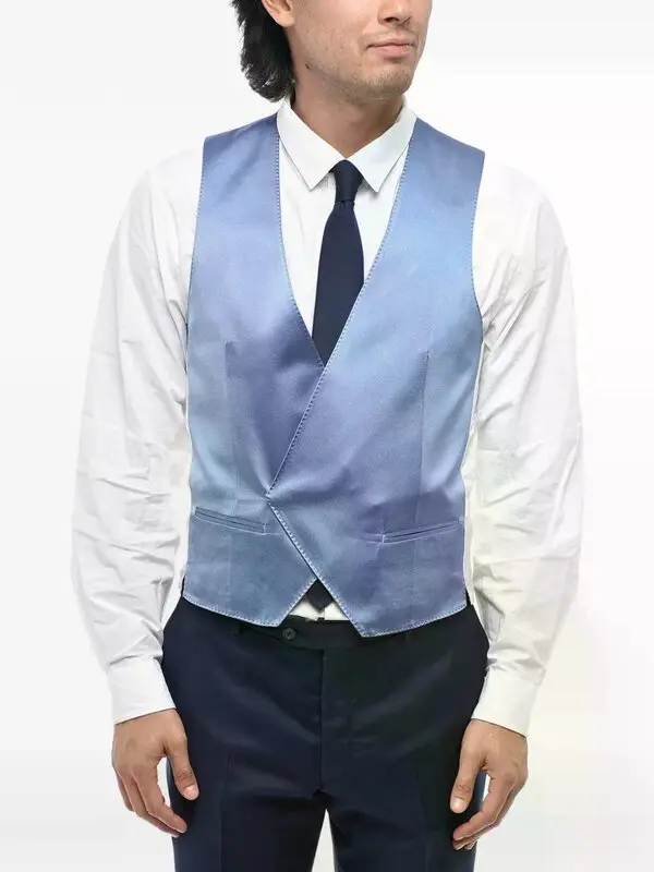 Corneliani Double-breasted Silk Waistcoat