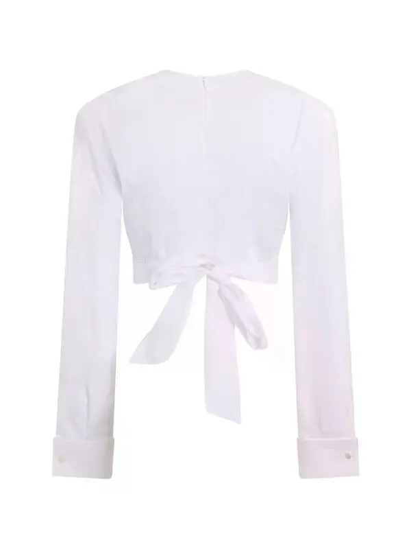 Philosophy Di Lorenzo Serafini Cotton Cropped Wrap Top
