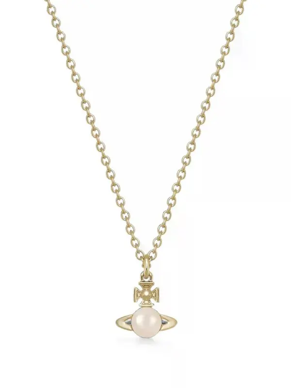VIVIENNE WESTWOOD Balbina Pendant Necklace With Pearl Detail - Gold