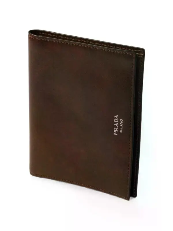 Prada Antiqued-leather Wallet
