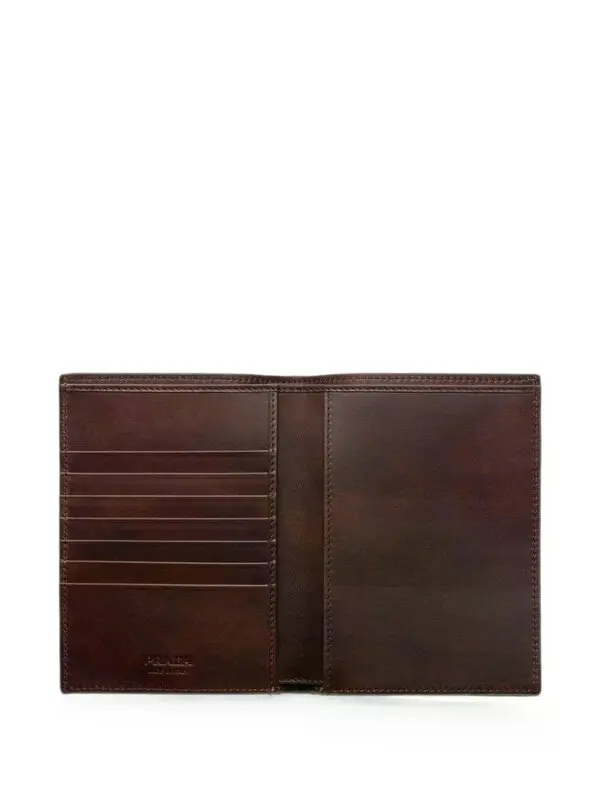 Prada Antiqued-leather Wallet