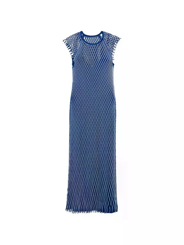 Simkhai Faylen Open-weave Midi Dress - Blue