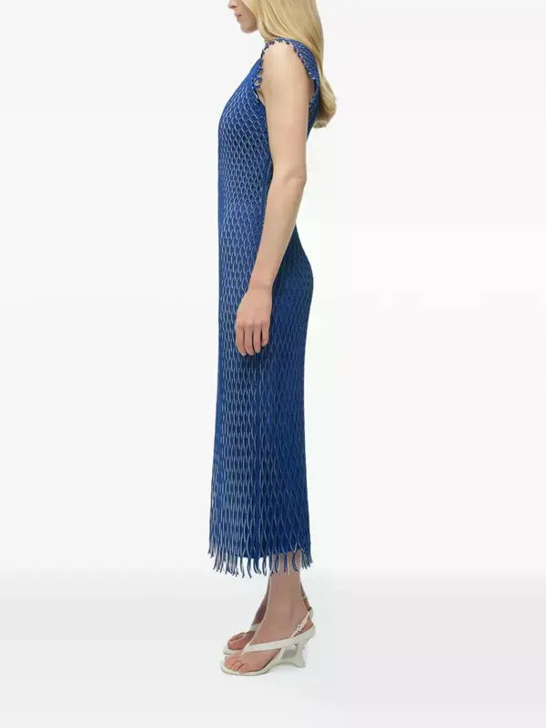 Simkhai Faylen Open-weave Midi Dress