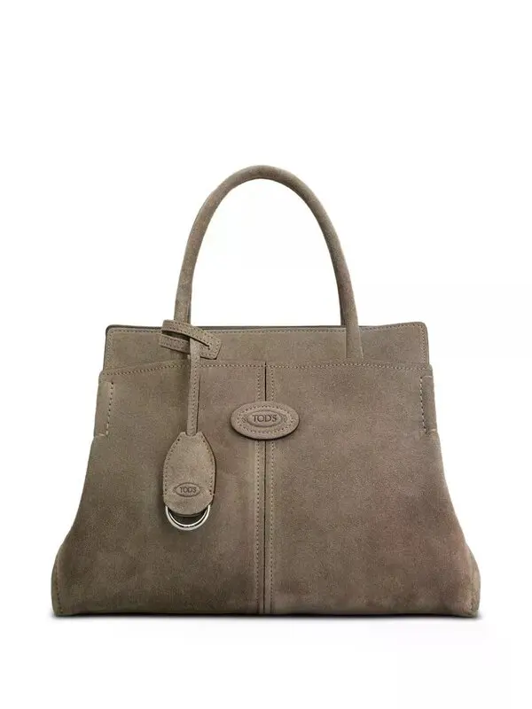 TOD'S Logo-patch Suede Tote Bag