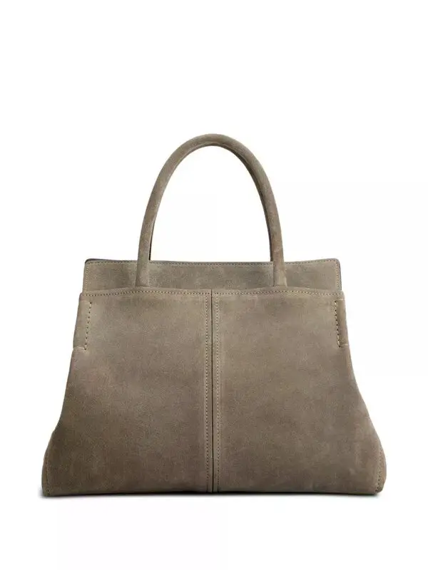 TOD'S Logo-patch Suede Tote Bag