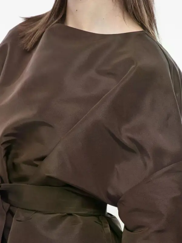 SUPER BLOND Belted Silk Midi Dress