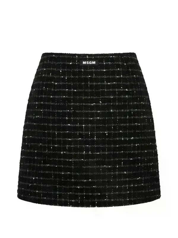 MSGM Check-pattern Wrap Skirt