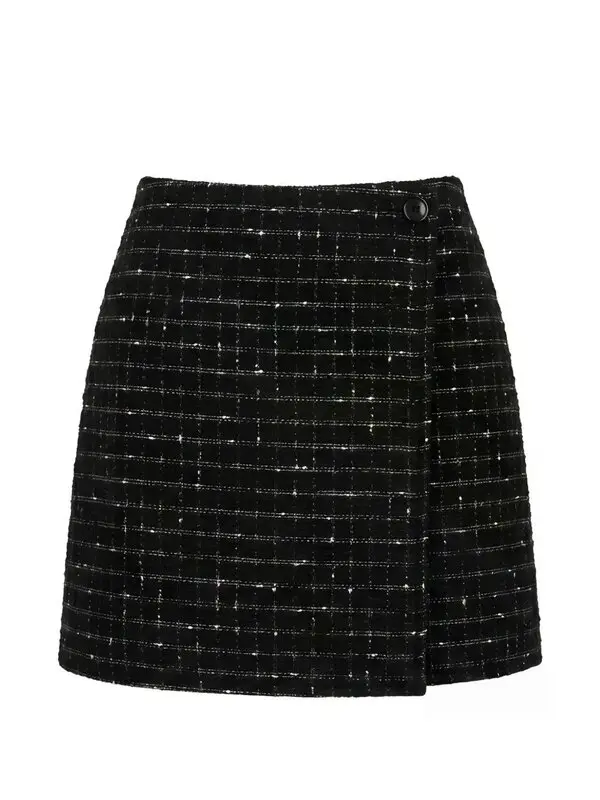 MSGM Check-pattern Wrap Skirt