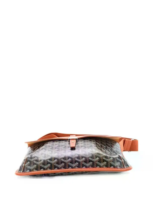 Goyard Coursier Messenger Bag In Coated Canvas And Leather - Brown
