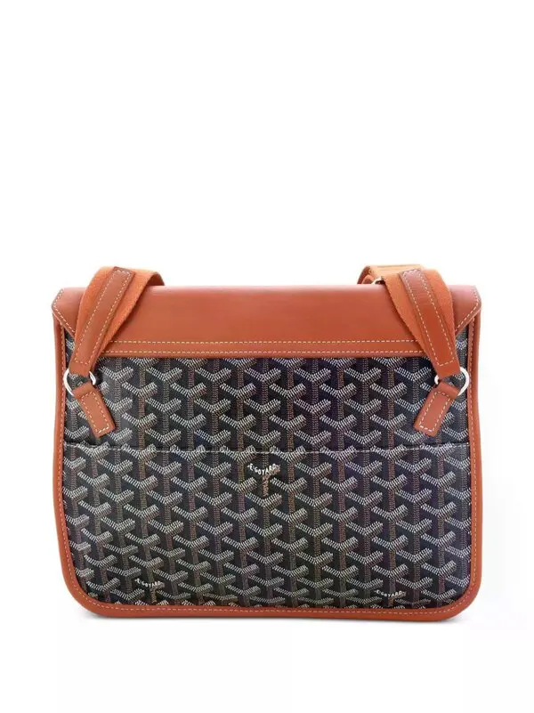 Goyard Coursier Messenger Bag In Coated Canvas And Leather - Brown