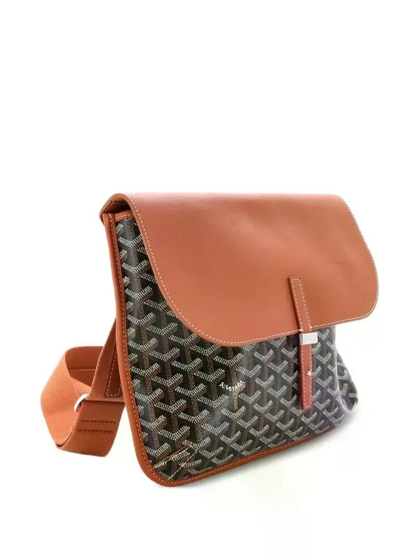 Goyard Coursier Messenger Bag In Coated Canvas And Leather - Brown