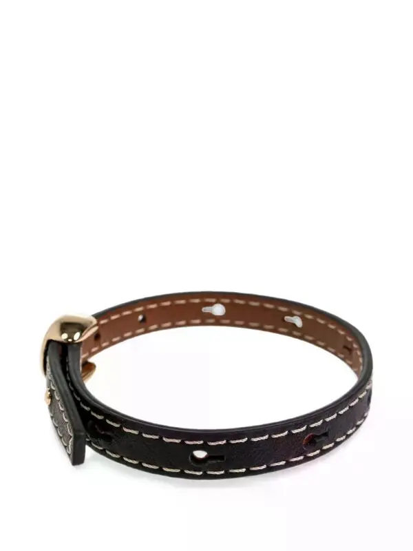 Tory Burch Icon Leather Bracelet With Logo Detail