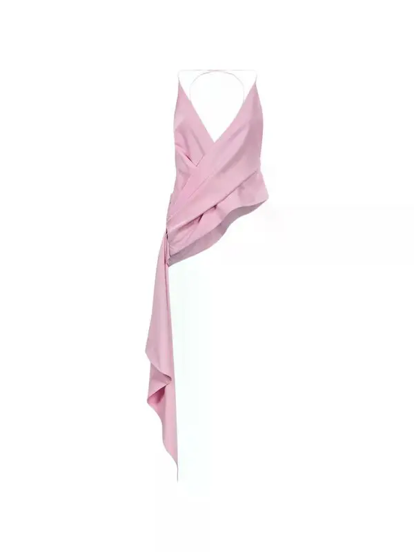 Alex Perry Draped Asymmetric Top - Pink