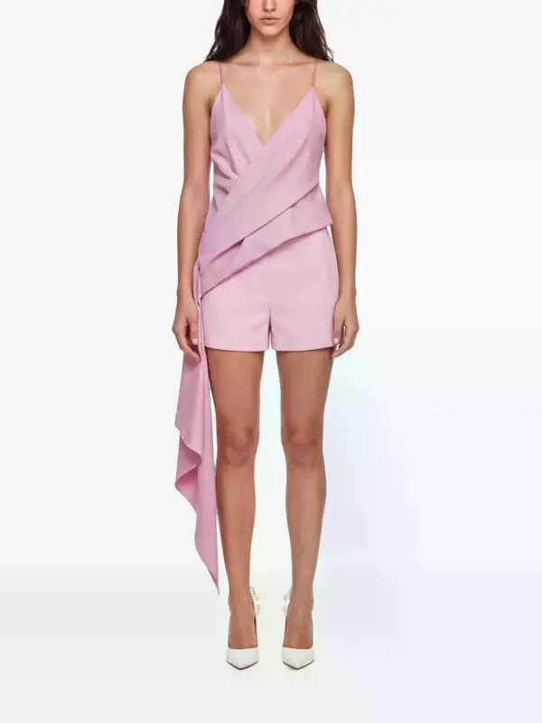 Alex Perry Draped Asymmetric Top - Pink