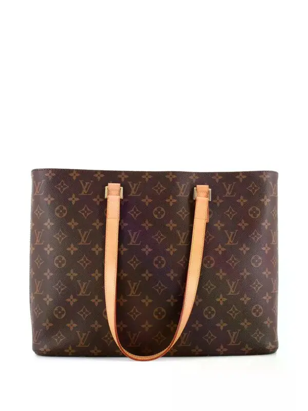 LOUIS VUITTON Luco Handbag Monogram Canvas Tote Bag - Black