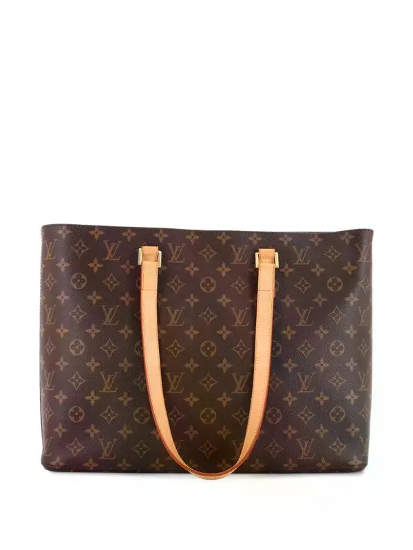 LOUIS VUITTON Luco Handbag Monogram Canvas Tote Bag - Black
