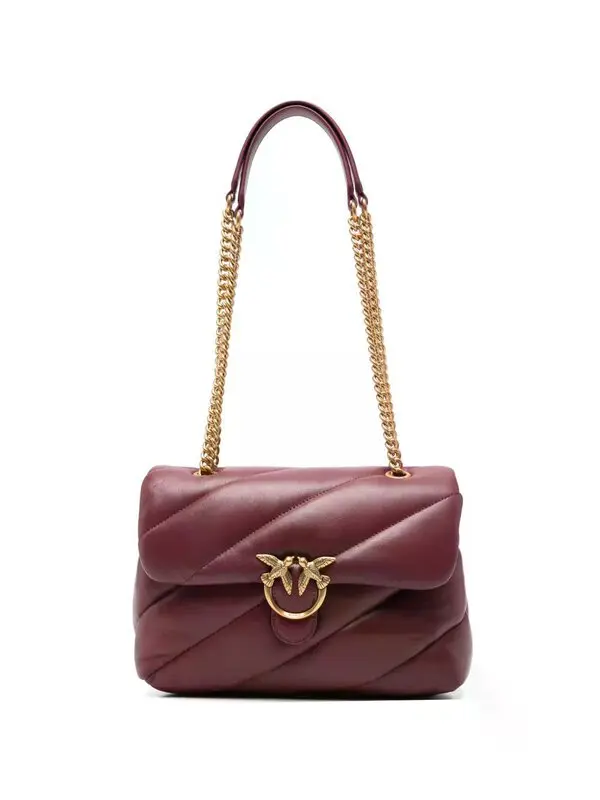 Pinko Love Birds Quilted Shoulder Bag - Red
