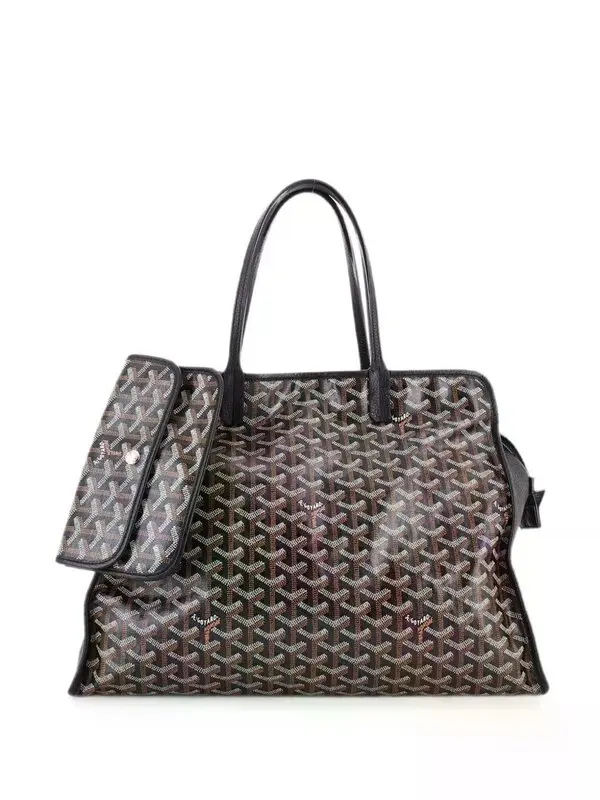 Goyard Hardy Pet Carrier Coated Canvas Pm Tote Bag - Black