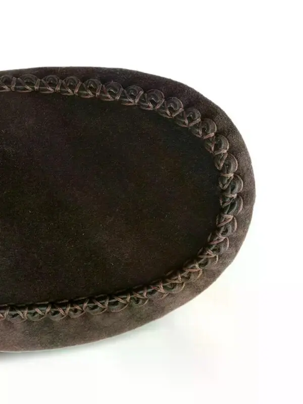 Loewe Rambla Driving Loafers In Suede Calfskin - Brown
