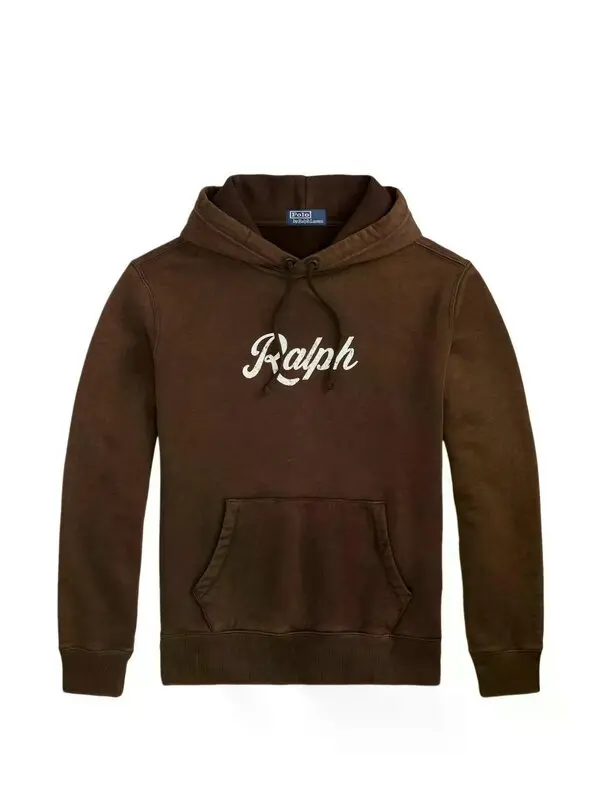 Polo Ralph Lauren Logo-print Drawstring Hoodie - Brown