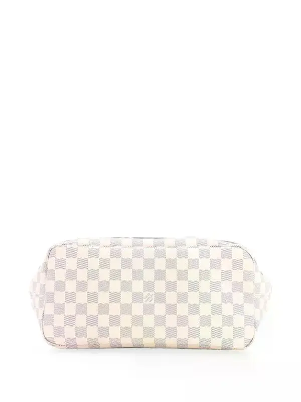 LOUIS VUITTON Neverfull Nm Damier Mm Tote Bag - White