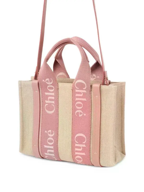Chloé Woody Small Tote Bag - Neutrals