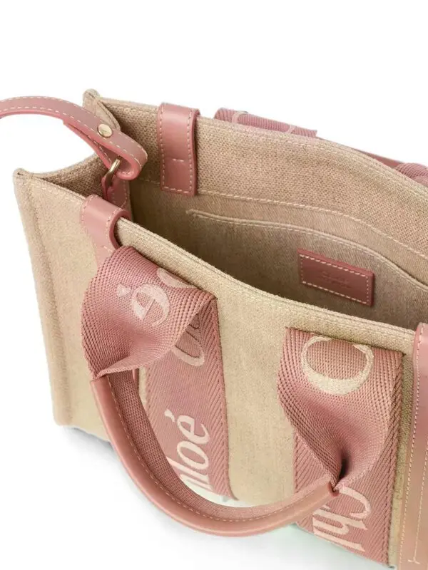 Chloé Woody Small Tote Bag - Neutrals