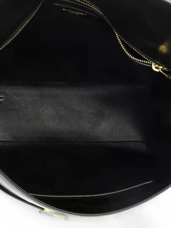 Saint Laurent Manhattan Top Handle Flap Bag Leather Medium Satchel